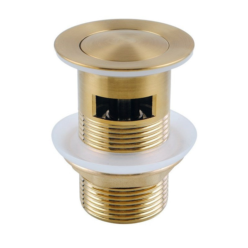 Brushed Brass Pop Up Waste Overflow – Sannine Bathrooms